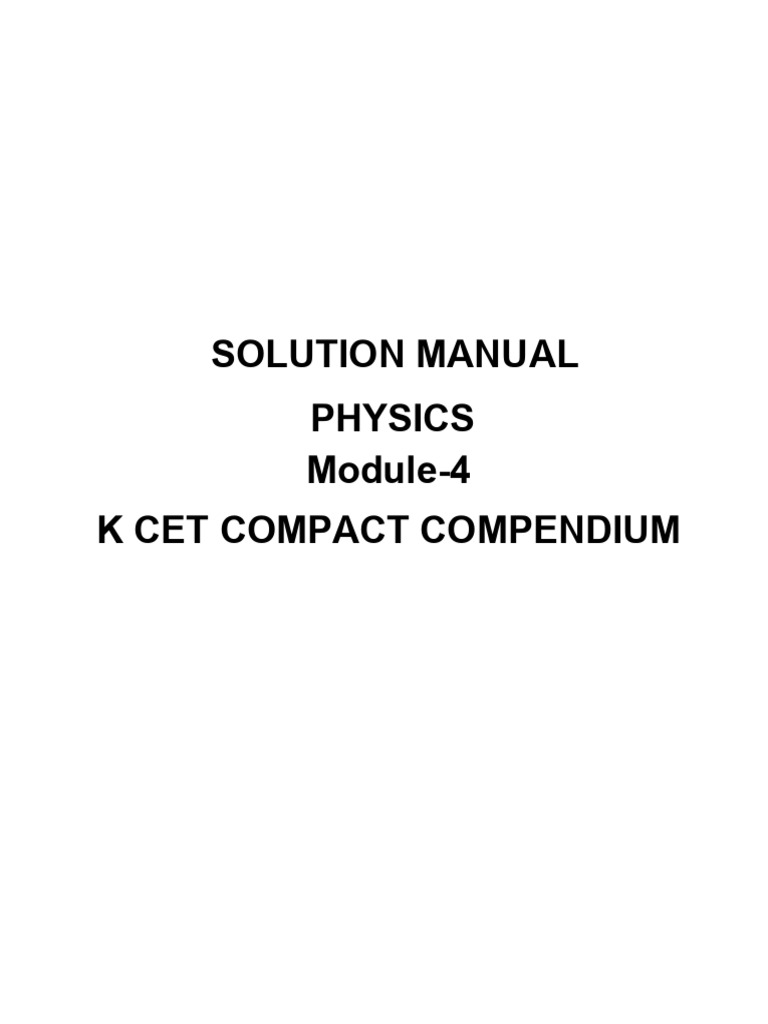 Compact KCET 2024 Physics 4 | PDF | Flux | Force