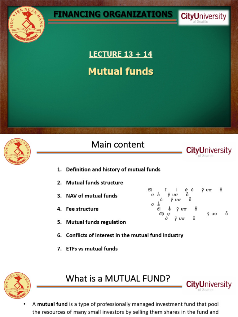 Lec13+14-Mutual Funds-Thomas | PDF