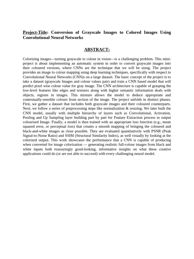 Batch3_Conversion of Grayscale Images to Colored Images Using CNN | PDF