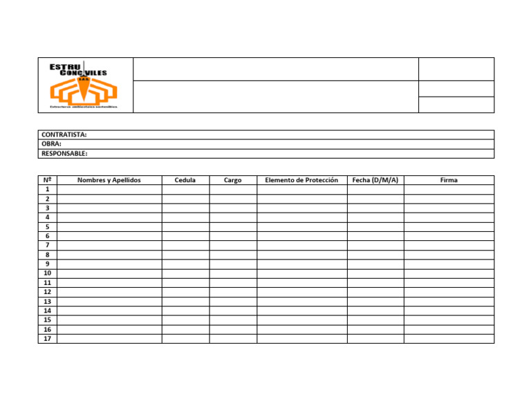 Registro Entrega de Epps | PDF