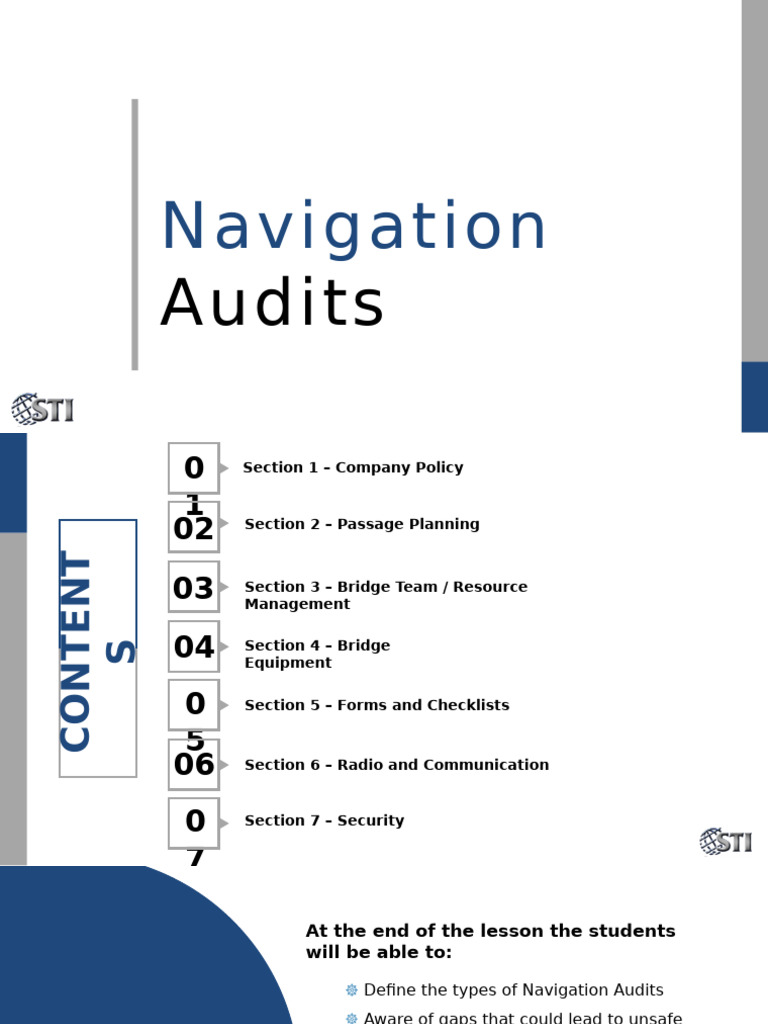Navigation Audits PPT With Pictures | PDF | Navigation | Audit