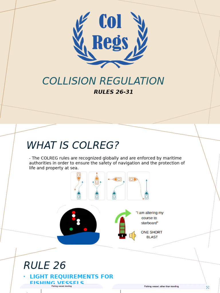 Colreg Rule 26-31 | PDF