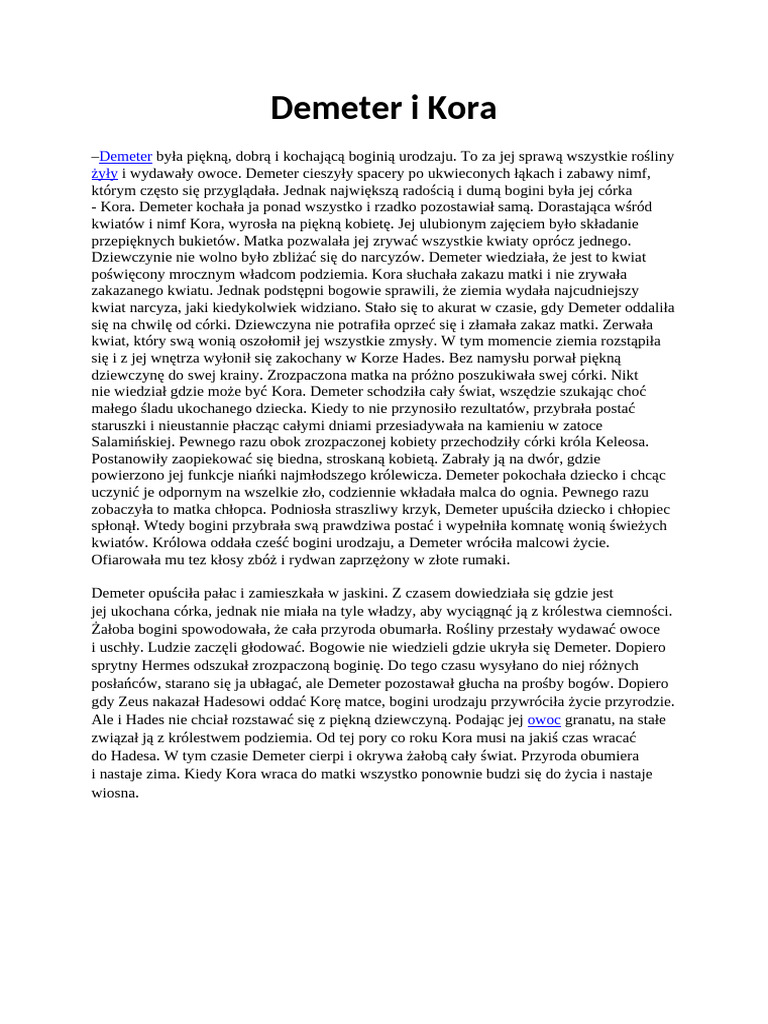 Demeter I Kora | PDF