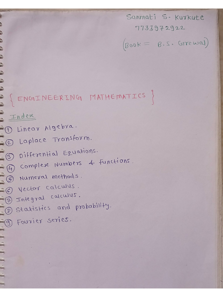 Engineering Mathematics | PDF