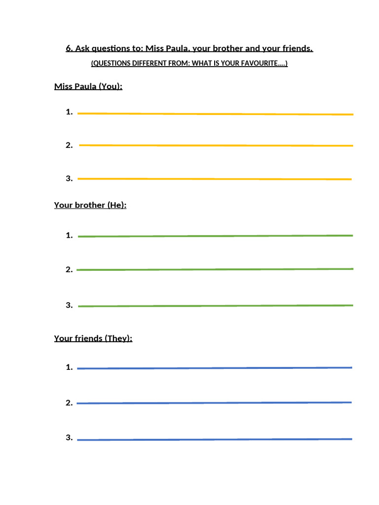 Ask Question To Different People | PDF