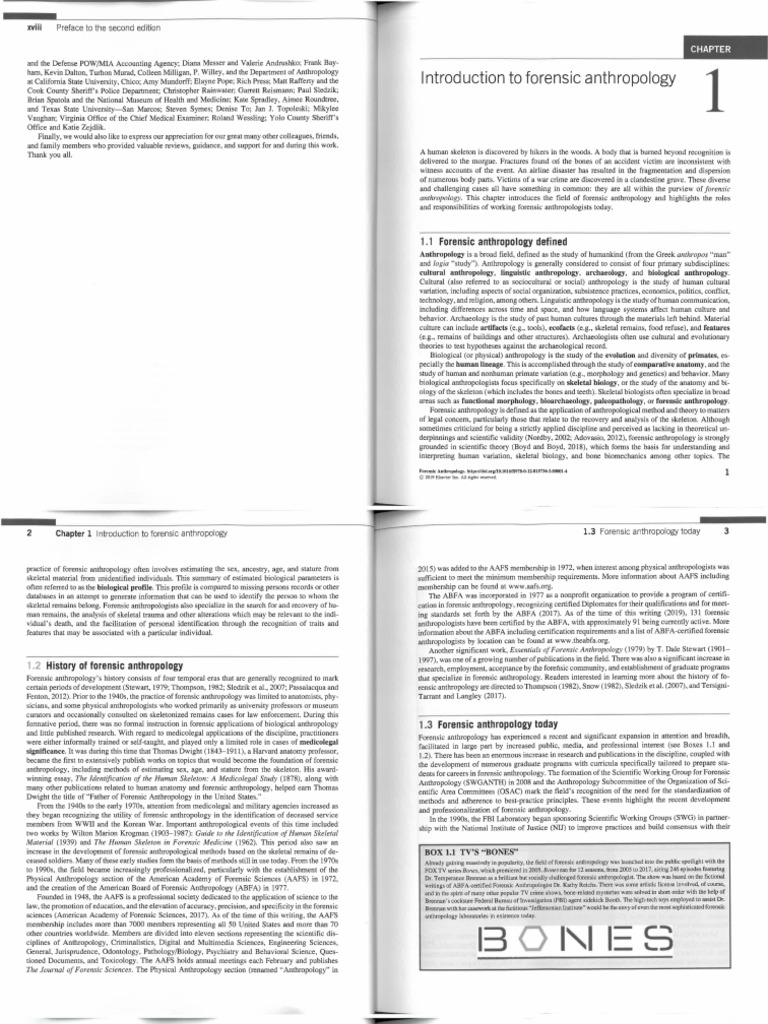 Forensic Anthropology: An Introduction | PDF | Anthropology | Expert ...