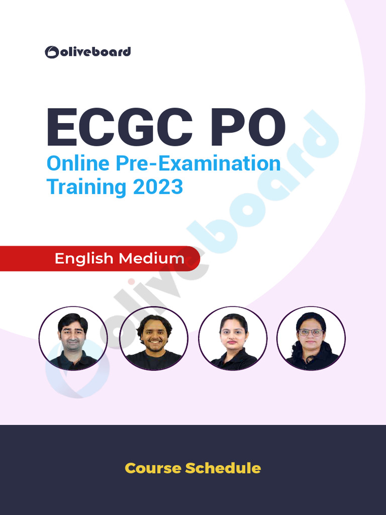 ECGC Online Pre-Examination Training - ENG - Daily Course Schedule | PDF | English Language | Verb