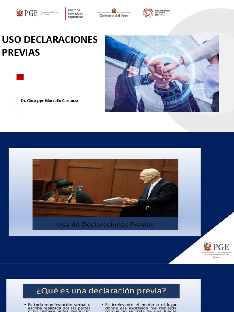Uso Declaraciones Previas | PDF