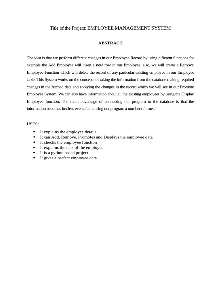 Batch6_Employee Management System | PDF