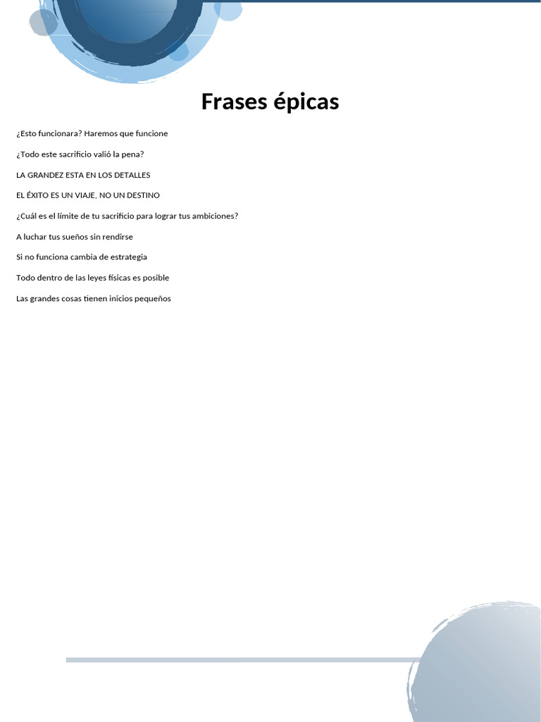 Frases épicas | PDF