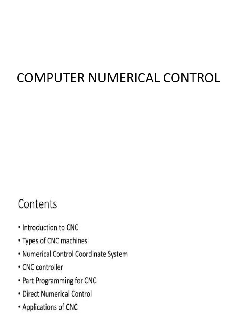 Computer Numerical Control | PDF