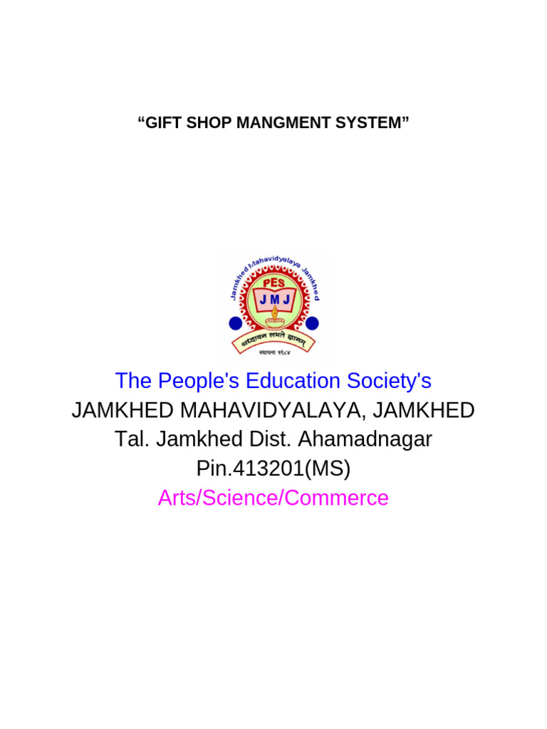 Gift Shop Management System Overview | PDF