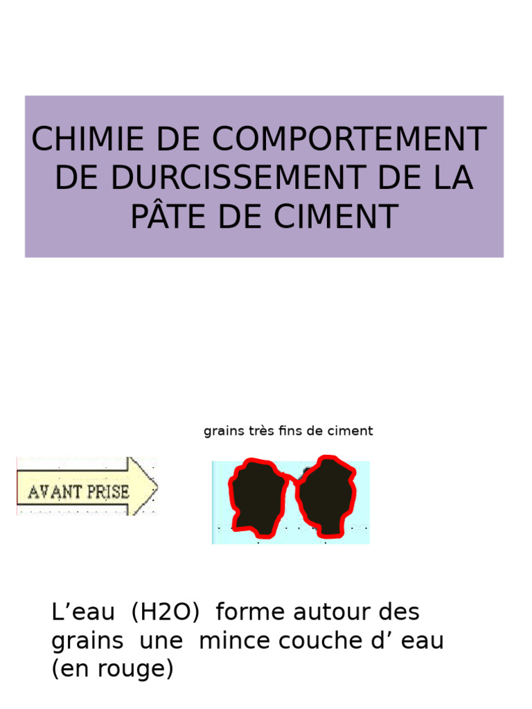 Chimie de Comportement de Durcissement de La Pâte de Ciment | PDF