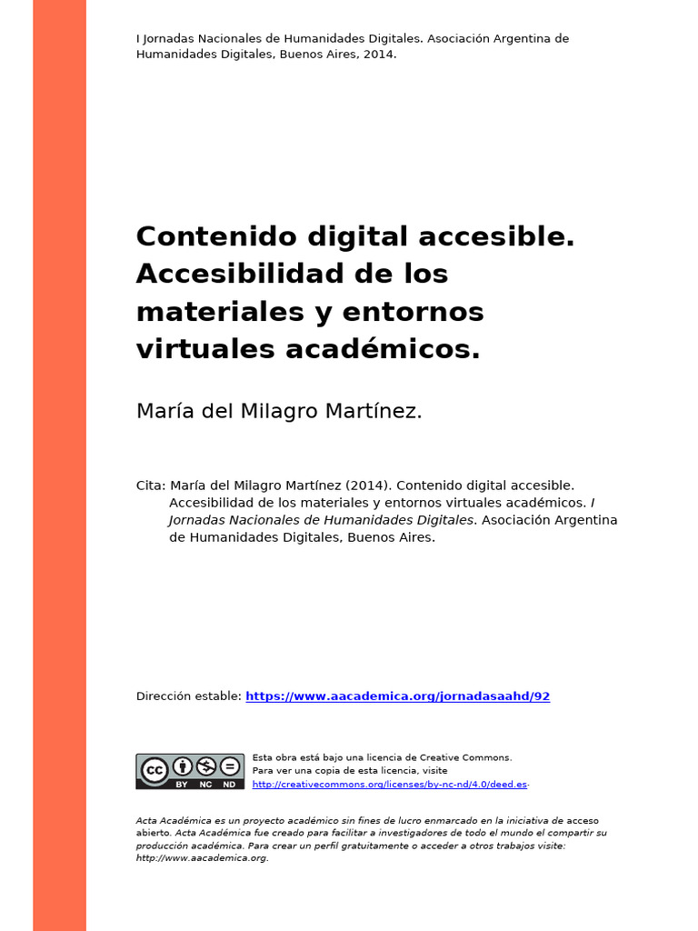 M3.1. 2 Contenido Digital Accesible. Accesibilidad de Los Materiales y Entornos Virtuales ...
