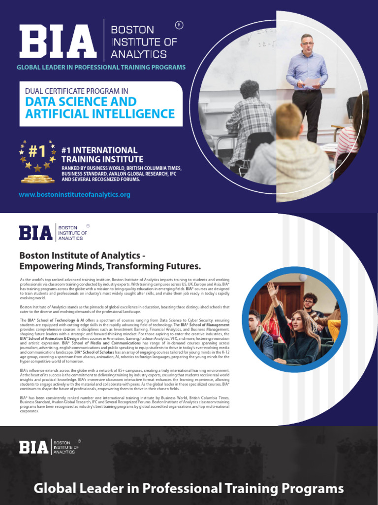 BIA Data Science & AI Course Overview | PDF | Support Vector Machine ...