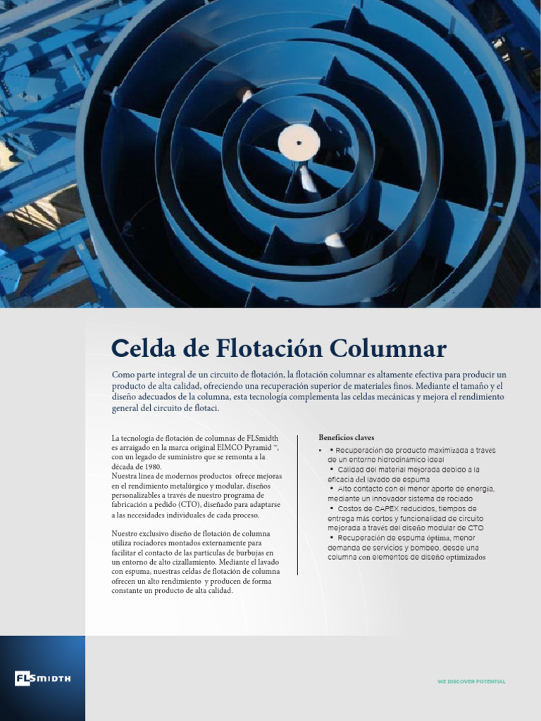 FLS-Column Cell Flotation Brochure - ESP | PDF | Espuma | Bomba