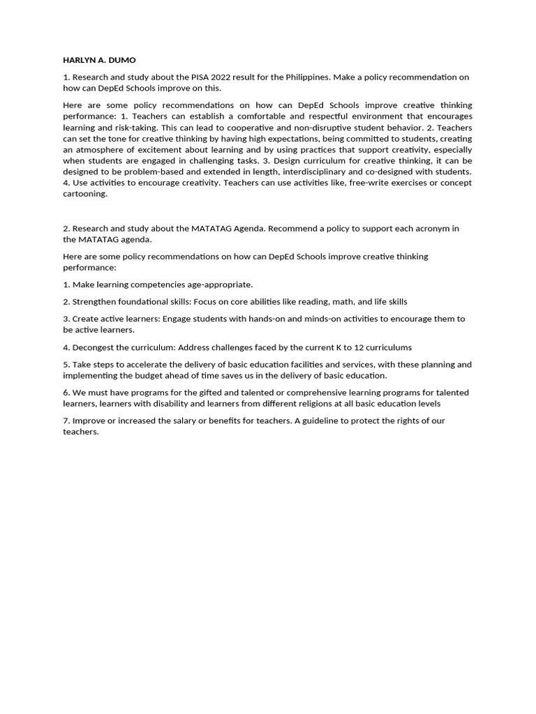 2 Policy Recommendation | PDF