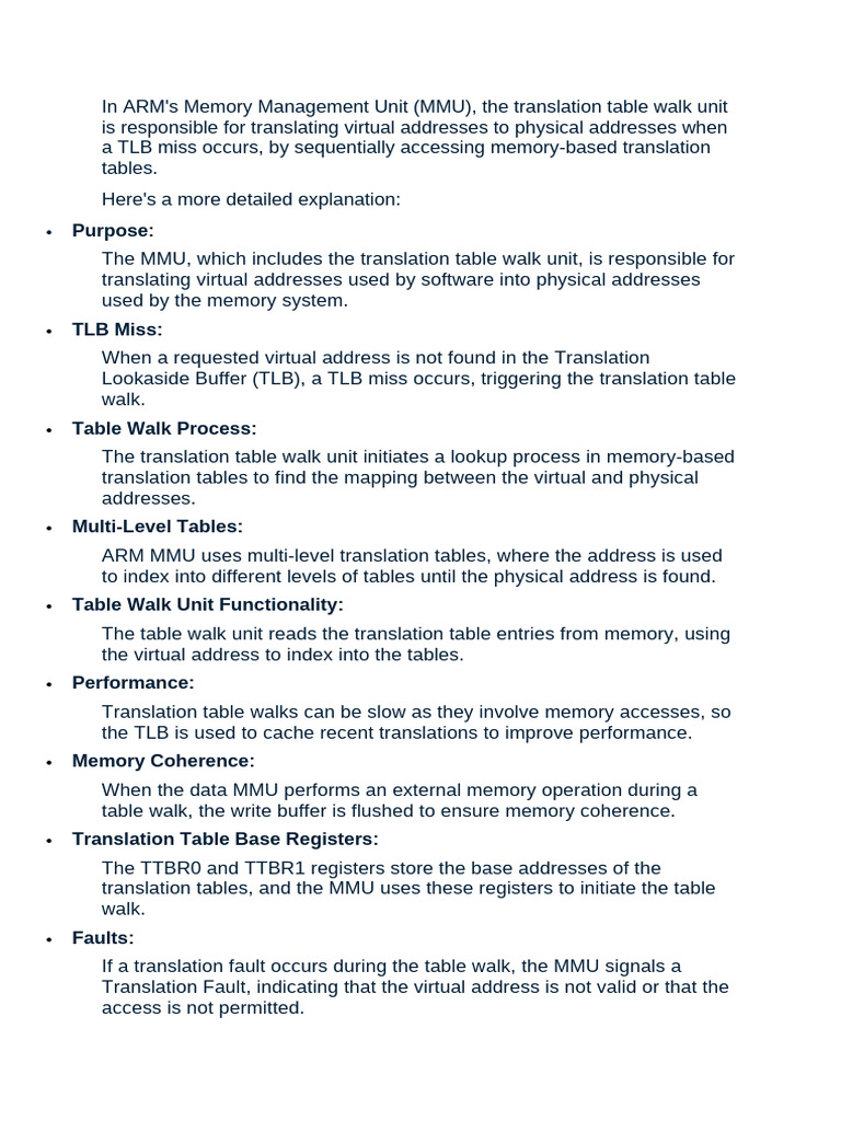 Translation Table Walk Unit | PDF | Computer Engineering | Computer ...