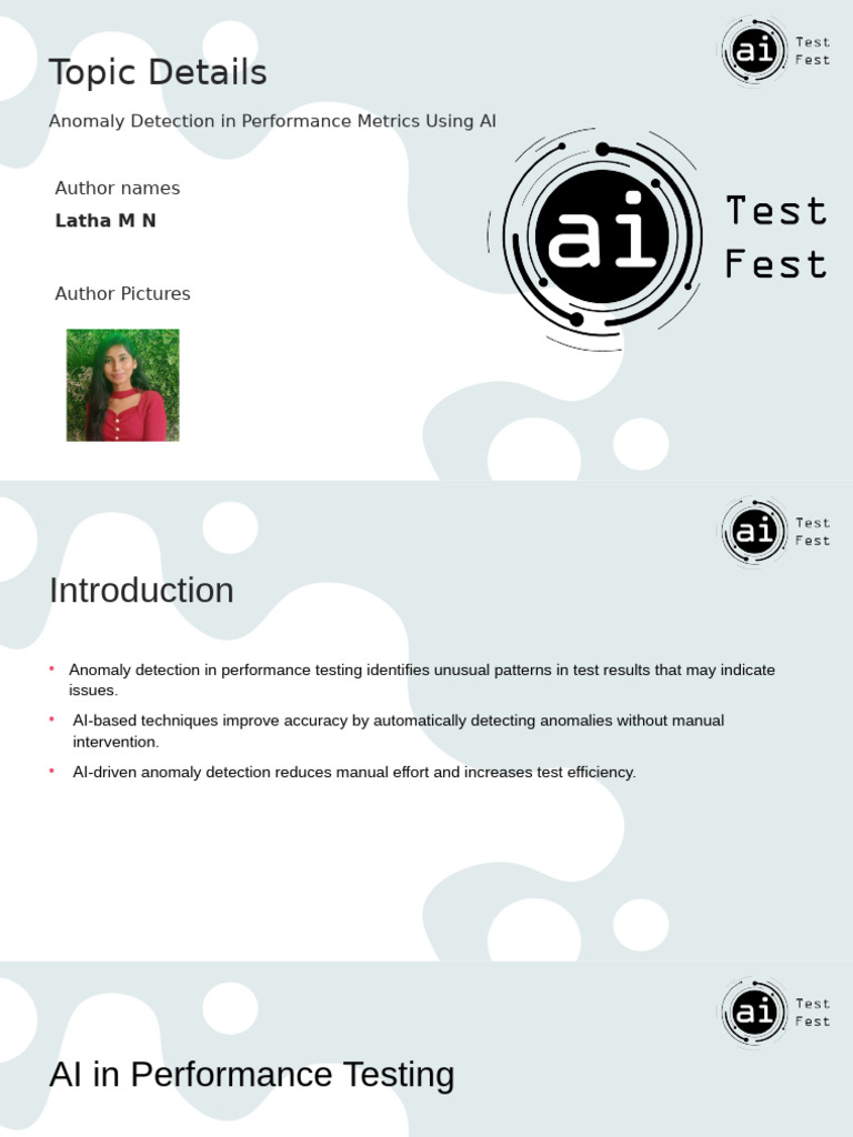 Latha M N - Anomaly Detection in Performance Metrics Using AI | PDF