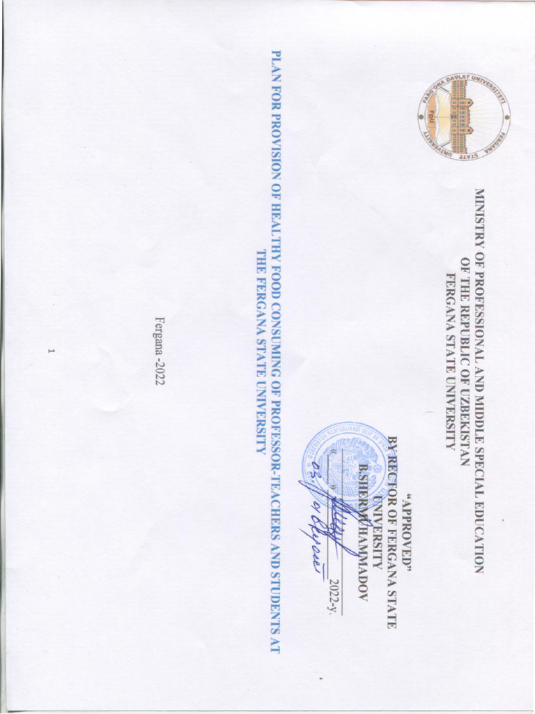 SDG 2 On Food Consumption FerSU | PDF