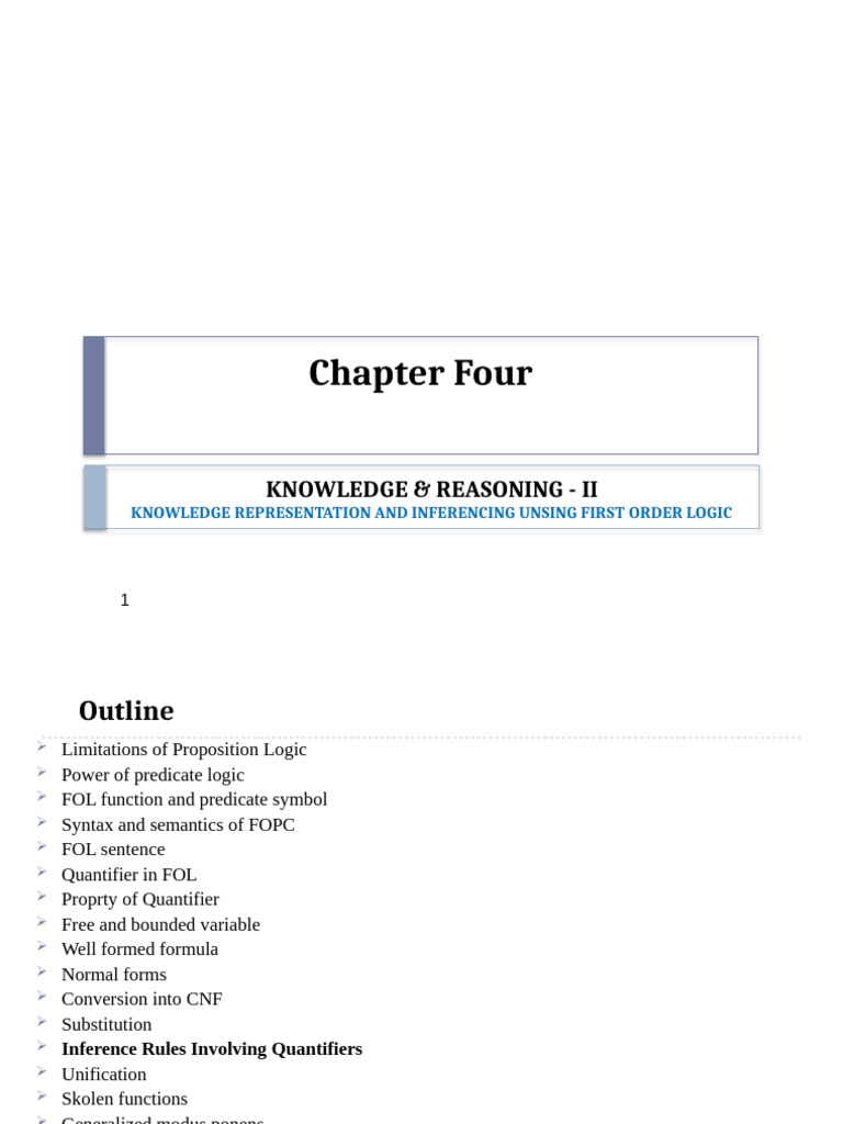 Chapter 4 - Knowledge and Reasoning (II) | PDF | Formalism (Deductive) | Metalogic