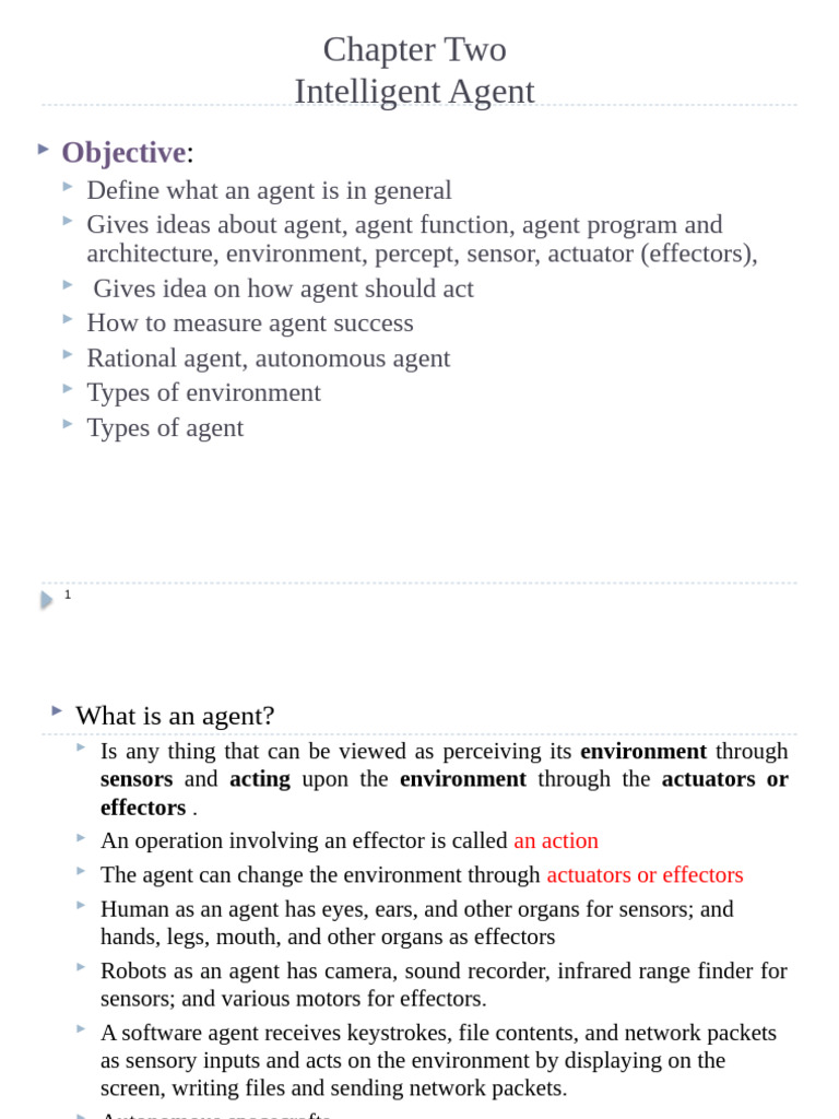 Chapter 2 - Intelligent Agent | PDF | Rationality | Cognitive Science