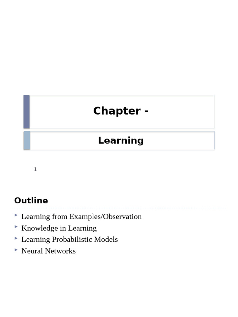 Chapter 6 - Learning (Autosaved) | PDF | Neuron | Machine Learning
