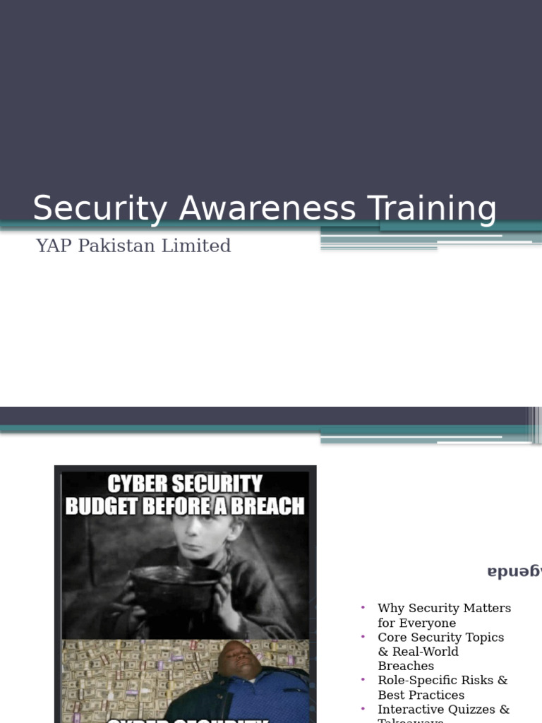 Security Awareness Training | PDF | Security | Computer Security