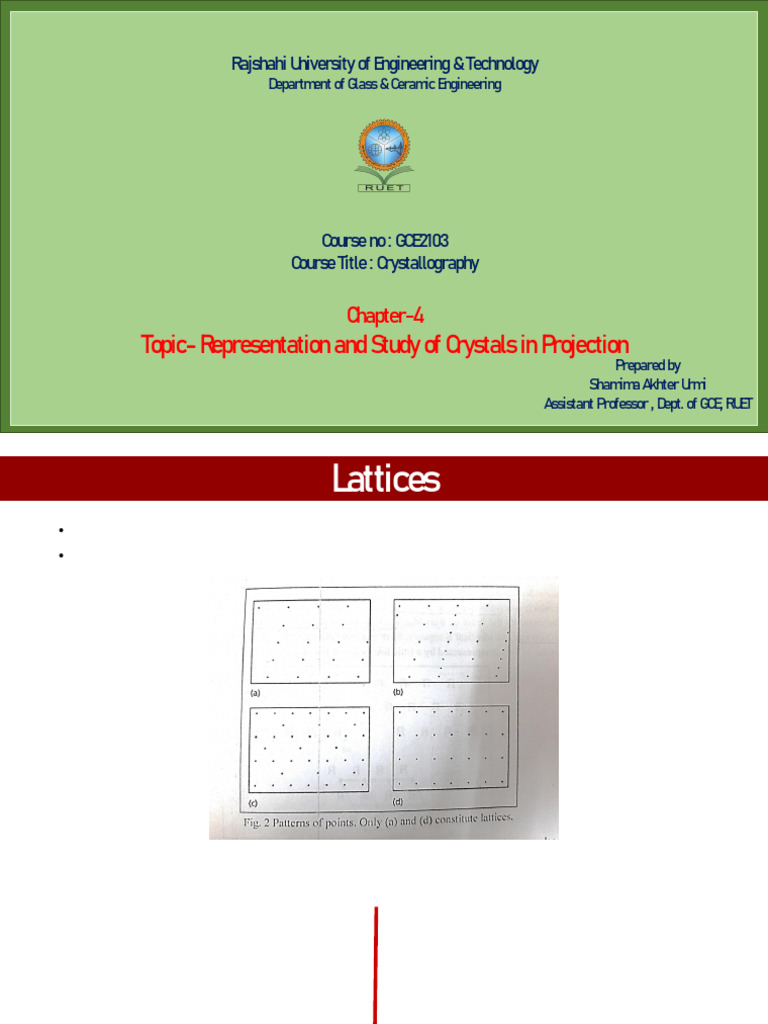 Chp-4 Representation and Study of Crystals in Projection | PDF ...