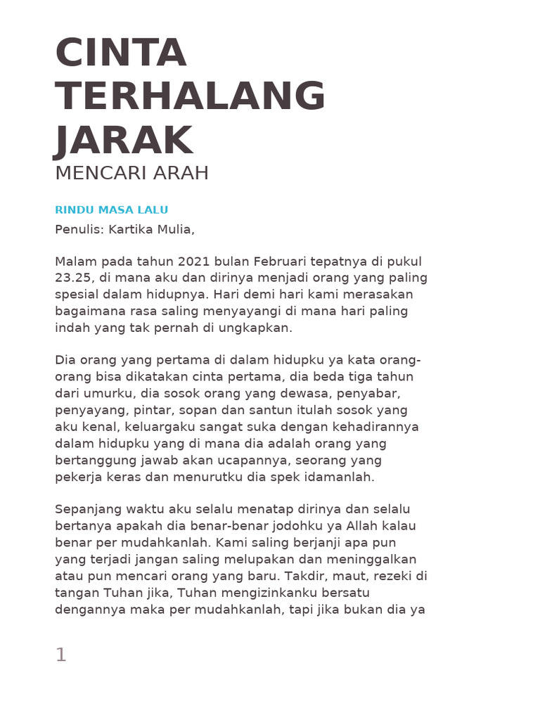 Ceritaku Kisahku Hidupku | PDF
