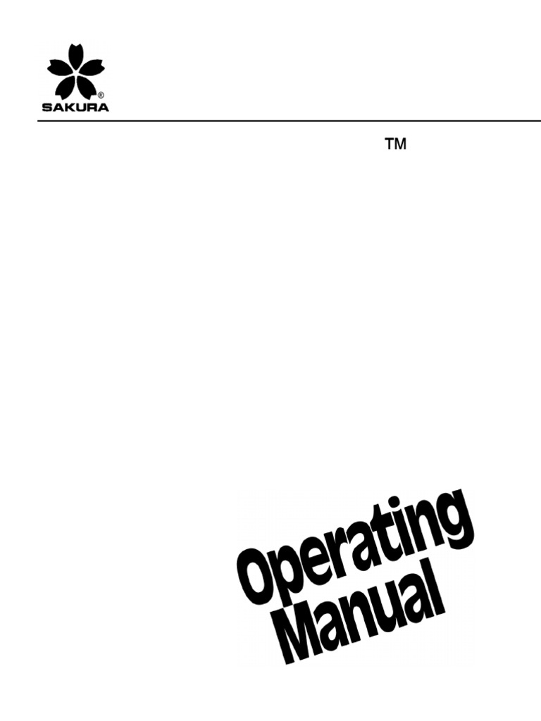 Sakura Accu Cut SRM 200 Operators Manual | PDF | Knife | Blade