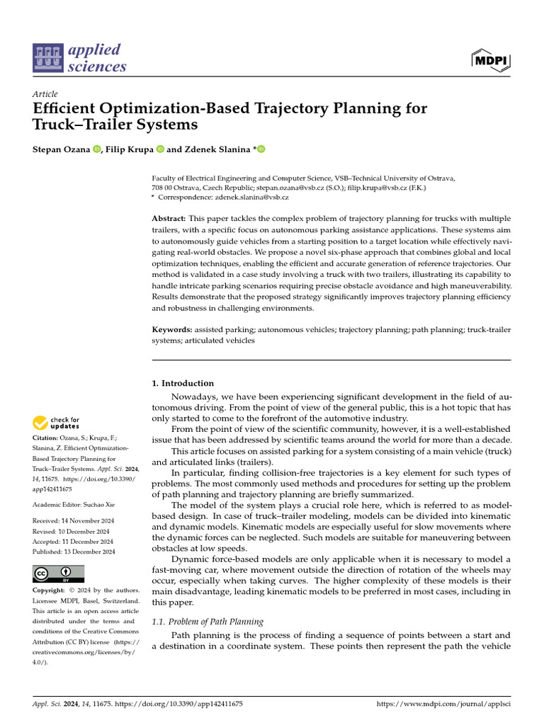 Efficient Optimization-Based Trajectory Planning F | PDF | Mathematical Optimization | Optimal ...