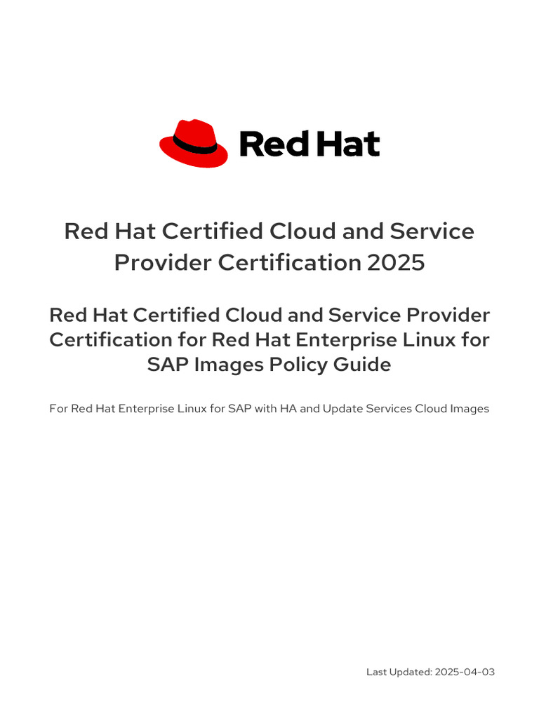 Red Hat Certified Cloud | PDF | Software | Computer Science