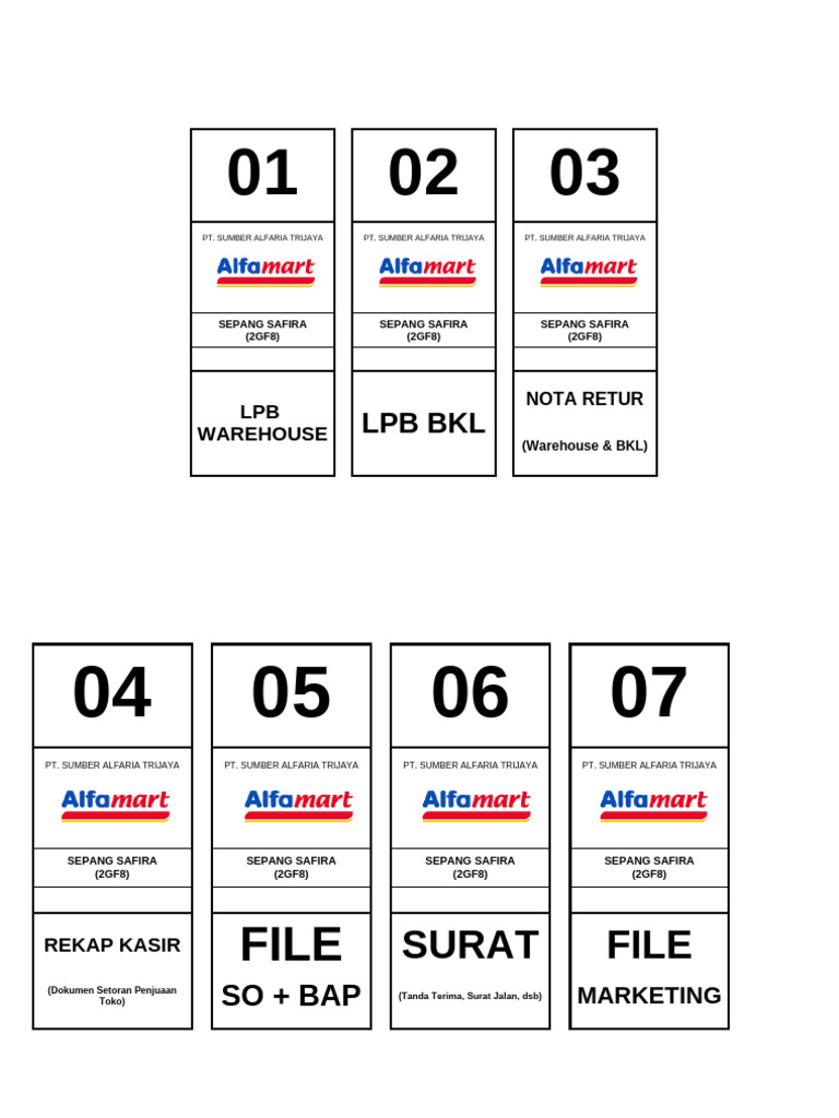 Sampul 9 Ordner + Label Buku Expedisi | PDF