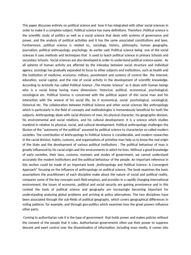 Political Science Assignment 1 | PDF | Social Sciences | Science