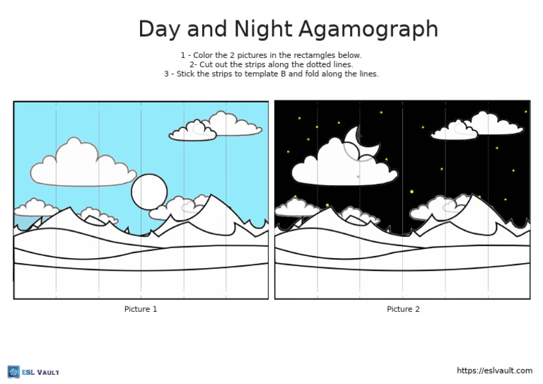 Day and Night Agamograph Template | PDF