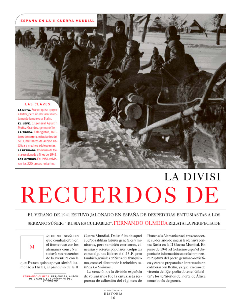 La División Azul: España en Rusia | PDF | Francisco franco | Frente ...