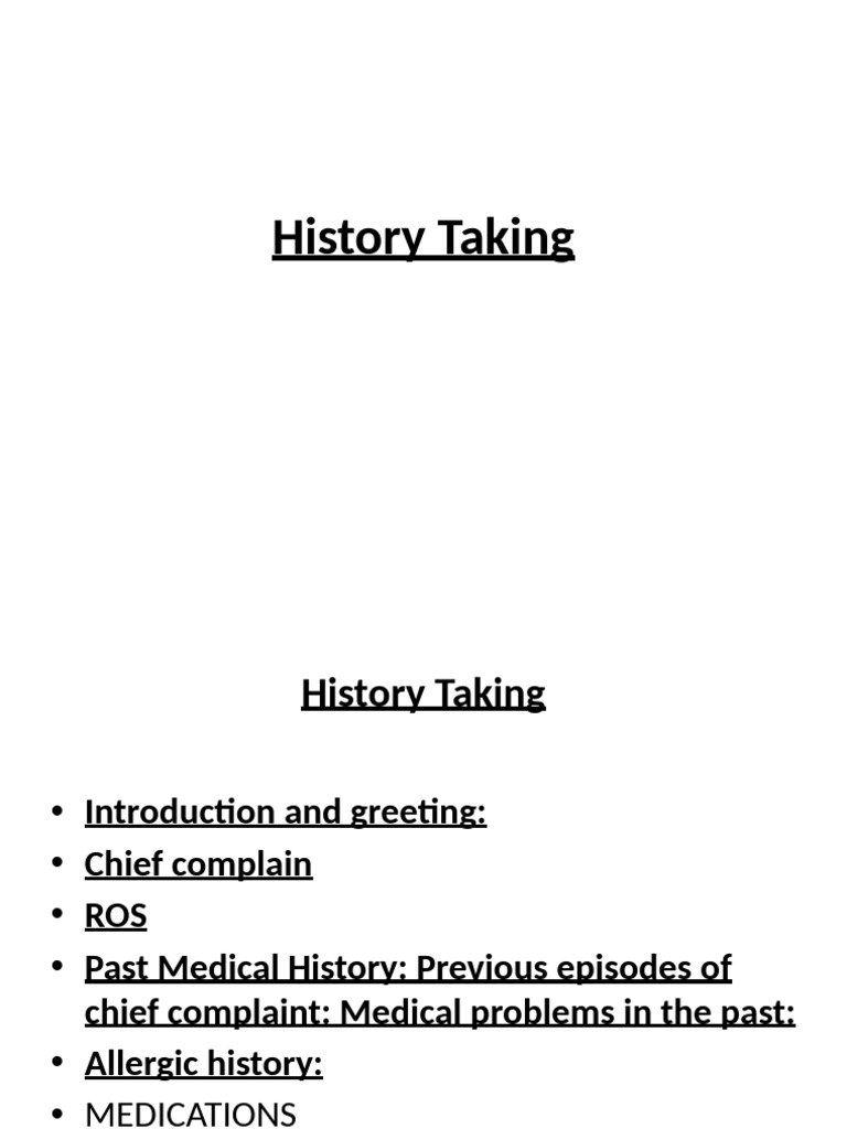 HX Taking in Surgery | PDF