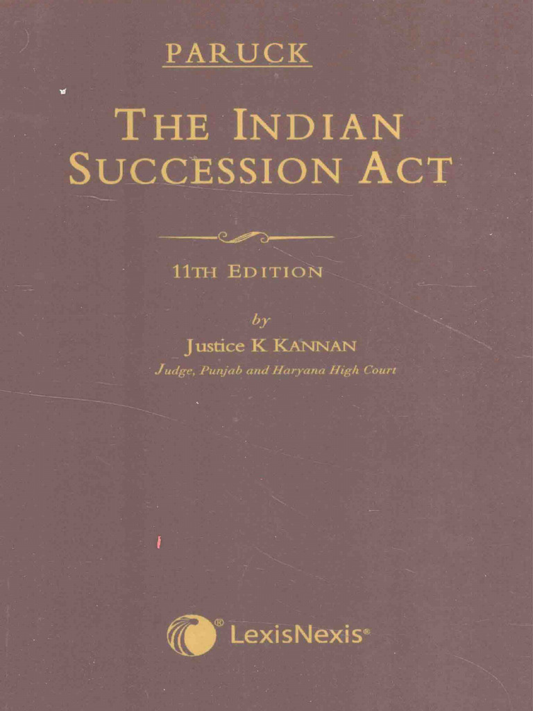 Indian Succession Act 1925 PDF Guide | PDF | Error Detection And ...