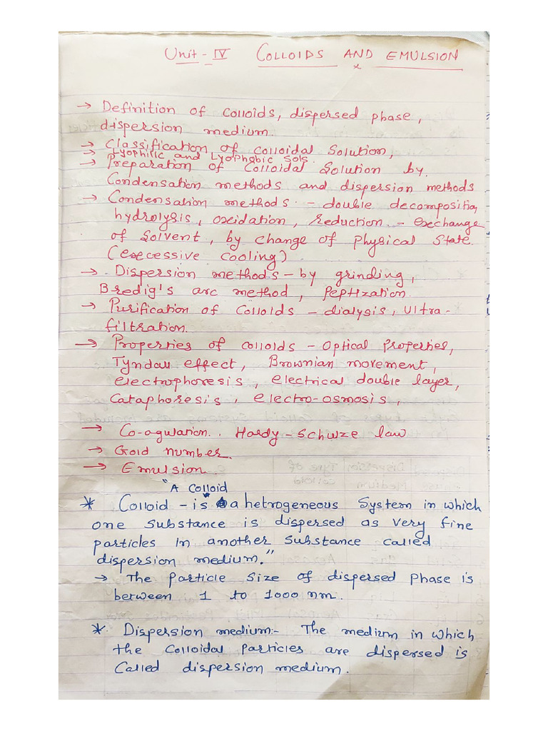 Colloids and Emulsion | PDF