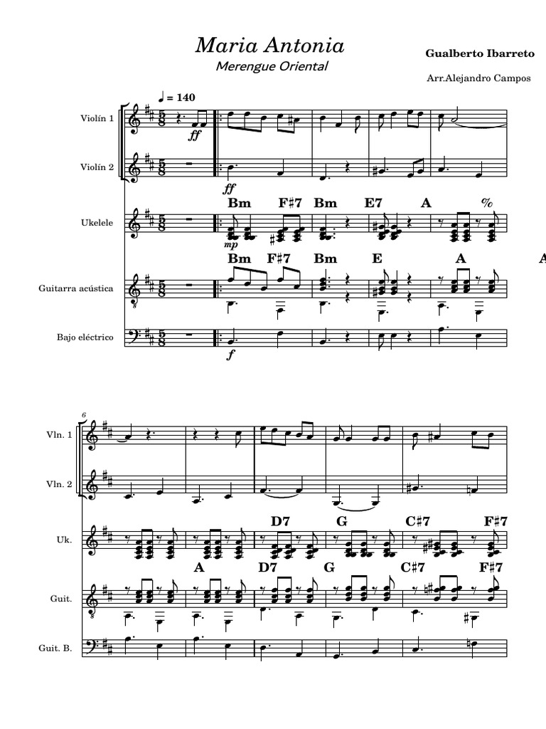 Maria Antonia-Partitura y Partes | PDF