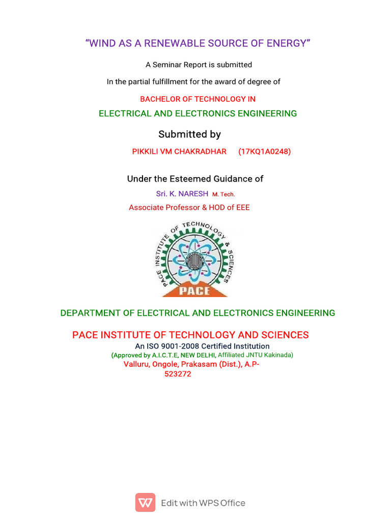 Seminar Report Front Pages | PDF