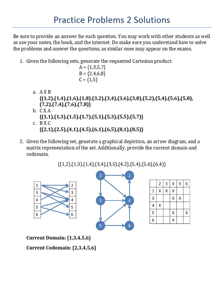 Practice Problems 2 Solutions | PDF