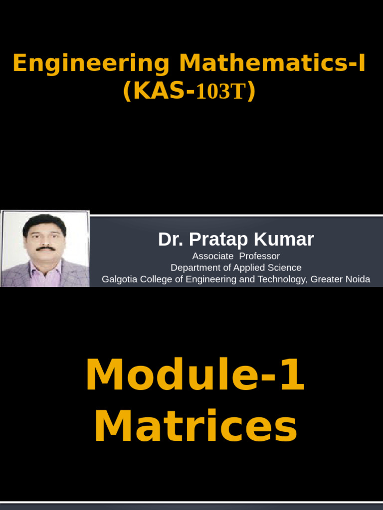 Lecture - 1 - Types of Matrics | PDF | Matrix (Mathematics) | Mathematics