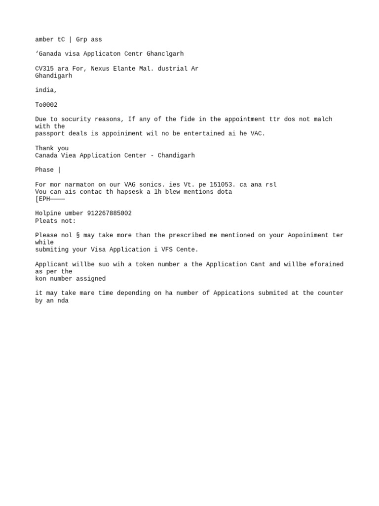 Canada Visa Application Center Info | PDF