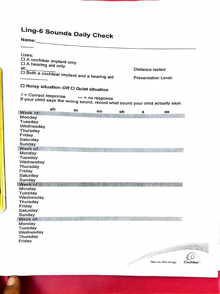 ling sound test | PDF | Hearing | Audiology