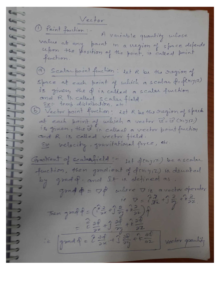 Lecture-01 Vector Calculus | PDF