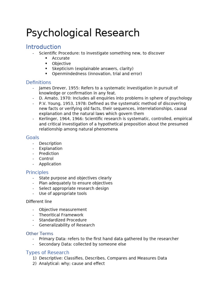 Psychological Research | PDF | Scientific Method | Statistics