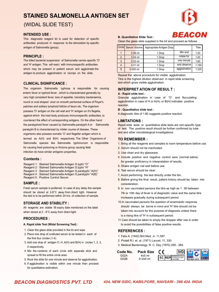 Stained Salmonella Widal Slide Test-1651759720 | PDF | Salmonella ...