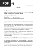 Infosys 2025 Compensation Revision Letter | PDF | Salary | Employment ...